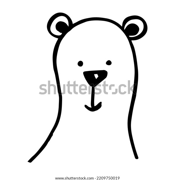 Vector Black Outline Flat Cartoon Doodle Stock Vector (Royalty Free ...