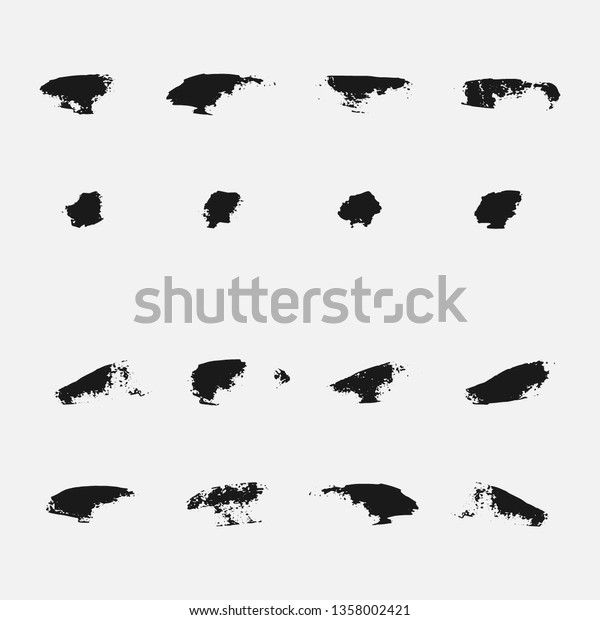 Vector Black Paint Ink Smear Brush Stock Vector (Royalty Free ...