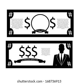 Vector Black Template Coin Label Isolated Stock Vector (Royalty Free ...