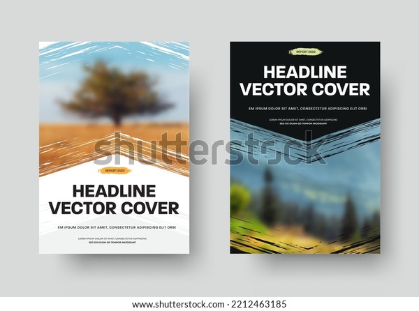 Vector Black White Cover Template Grunge Stock Vector (Royalty Free ...