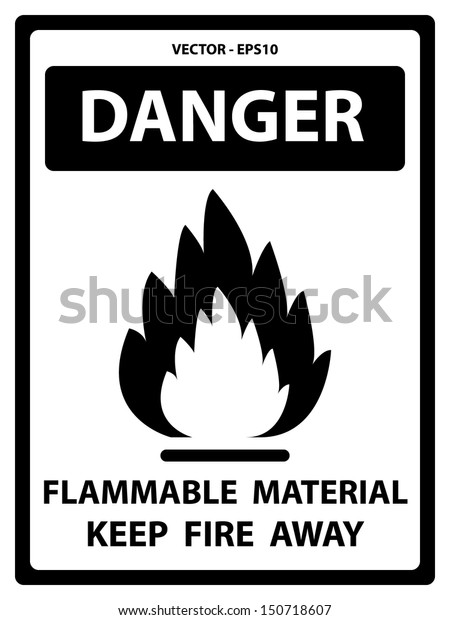 Vector Black White Danger Plate Safety Stock Vector (Royalty Free ...