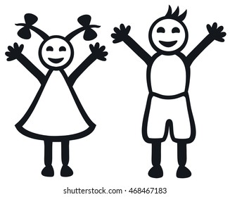 Waving Stick Figure Stock Illustration 1373912417 Shutterstock