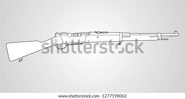 Vektor Stok Vector Black White Illustration Lebel Model (Tanpa Royalti ...