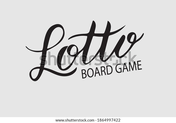Vector Black White Lettering Logo Lotto Stock Vector (Royalty Free ...