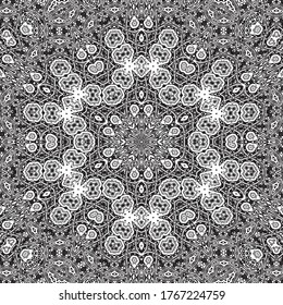 Vector Black White Mosaic Background Central Stock Vector (Royalty Free ...