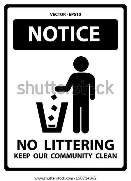 Vector Black White Notice Plate Safety Stock Vector (Royalty Free ...