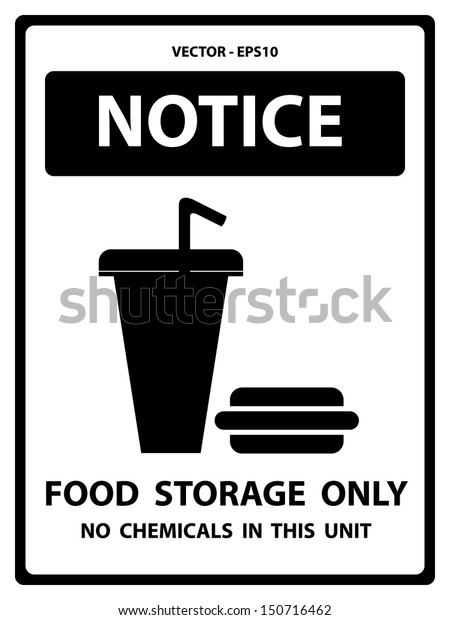 Vector Black White Notice Plate Safety Stock Vector (Royalty Free ...
