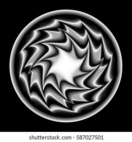 Vector Black White Portal Mandala Isolated Stock Vector (Royalty Free ...