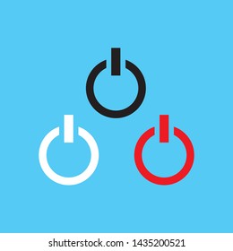 Vector Black White Red Shut Down Stock Vector (Royalty Free) 1435200521 ...
