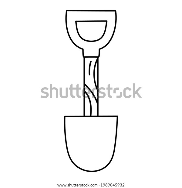 Vector Black White Spade Illustration Isolated Stock Vector (Royalty ...