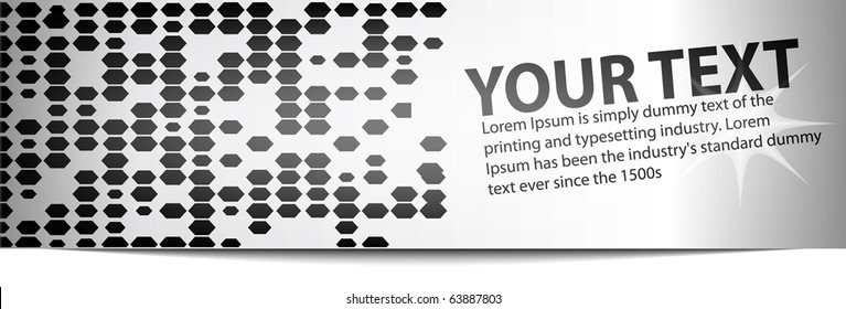 Vector Black White Web Banners Stock Vector (Royalty Free) 63887803 ...