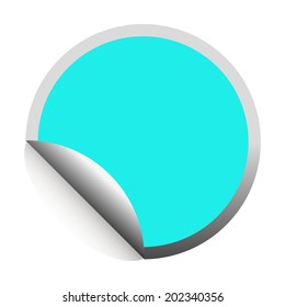 Vector Blank Blue Sticker Vector Illustration: vector de stock (libre ...