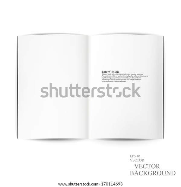 Vector Blank Magazine On White Background Stock Vector (Royalty Free ...