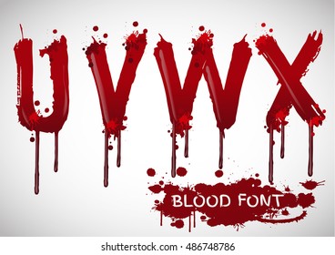 Vector Blood Alphabet Isolated On White : image vectorielle de stock ...