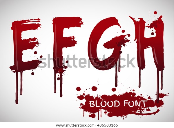 Vector Blood Alphabet Isolated On White Stock Vector (Royalty Free ...