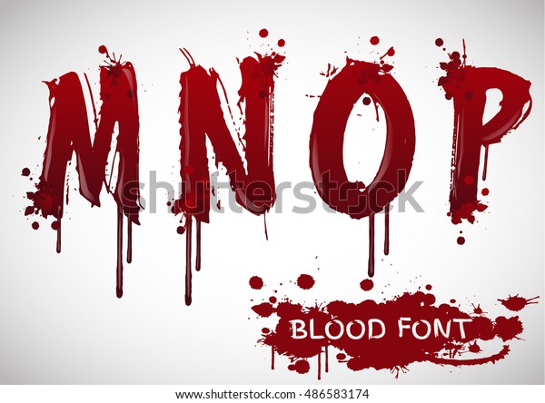 Vector Blood Alphabet Isolated On White Stock Vector (Royalty Free ...