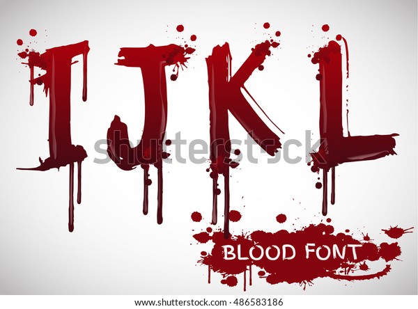 Vector Blood Alphabet Isolated On White Stock Vector (Royalty Free ...