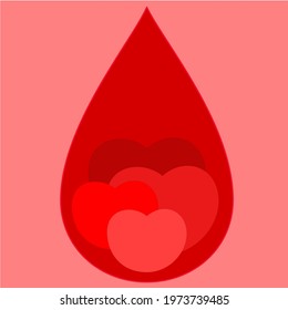Vector Blood Pink Background Contains Loves Stock Vector (Royalty Free ...