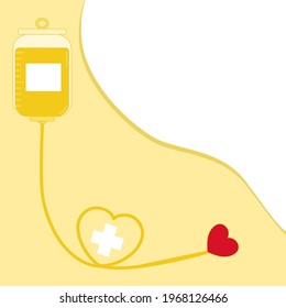 Vector Blood Plasma Bag Donation Flowing Stock Vector (Royalty Free ...