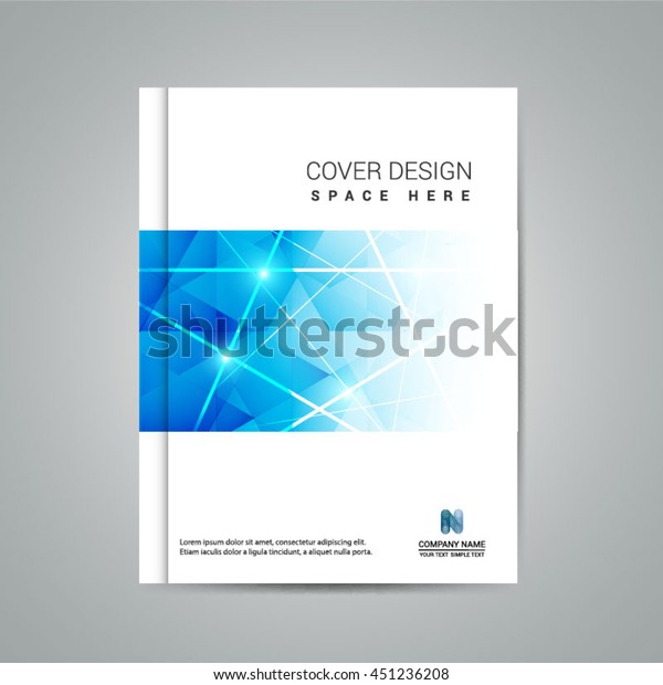 Vector Blue Annual Report Leaflet Brochure Stock Vector Royalty Free