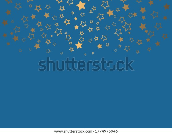 Vector Blue Background Gold Stars Holidays Stock Vector (Royalty Free ...