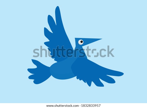 Vector Blue Bird Children Stock Vector (Royalty Free) 1832833957 | Shutterstock