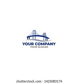 Vector Blue Bridge Logo Design Stock Vector (Royalty Free) 1425083174 ...