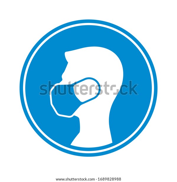 Vector Blue Circle Sign White Silhouette: เวกเตอร์สต็อก (ปลอดค่า ...