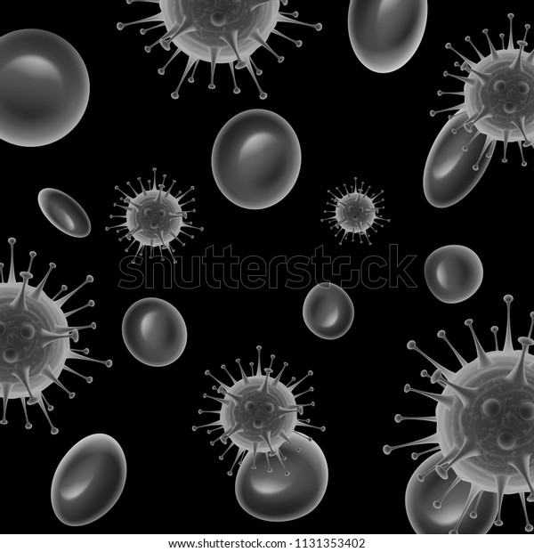 Vector Blue Cocci Bacteria Virus Cells Stock Vector (Royalty Free ...