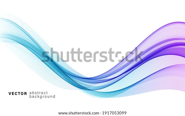 Vector Blue Color Abstract Wave Design Stock Vector (Royalty Free ...