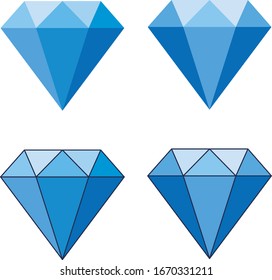 Vector Blue Crystal Crystal Icon Without Stock Vector (Royalty Free ...
