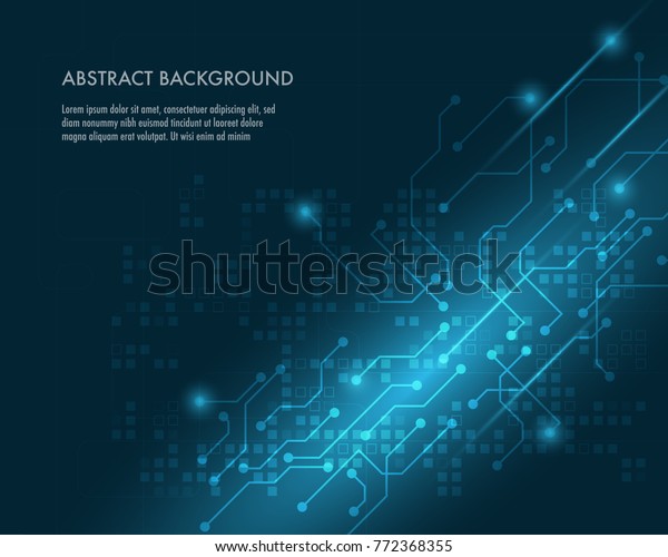 Vector Blue Future Abstract Technology Background Stock Vector (Royalty ...