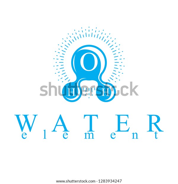Vector Blue H2o Water Logo Use Stock Vector (Royalty Free) 1283934247