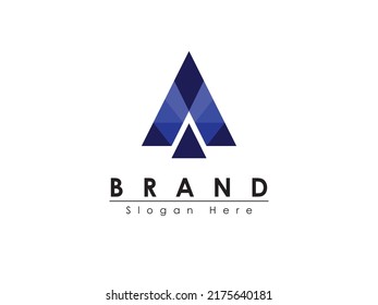 Vector Blue Letter Logo Iconic Abstract Stock Vector (Royalty Free ...