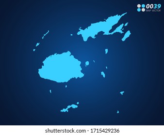 Vector Blue Map Fiji Stock Vector (Royalty Free) 1715429236 | Shutterstock