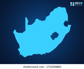 Vector Blue Map South Africa Stock Vector (Royalty Free) 1716504883 ...