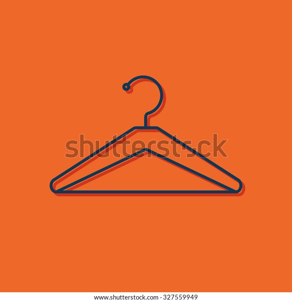 Vector Blue Outline Tailor Hanger Icon Stock Vector (Royalty Free ...
