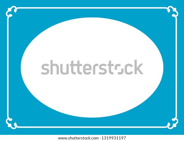 Vector Blue Oval Border Frame May Stock Vector (Royalty Free ...