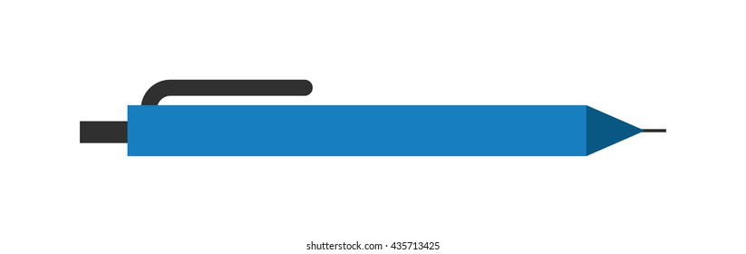 Vector Blue Pen Illustration Isolated On Stock Vector (Royalty Free ...