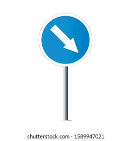 Road Blue Signs Collection Isolated On 스톡 벡터(로열티 프리) 674885197 ...