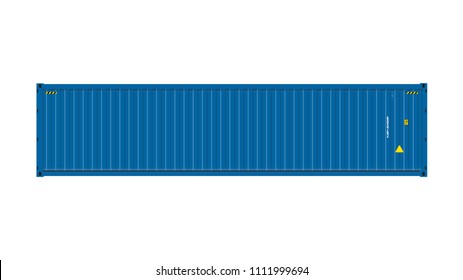Vector Blue Shipping Container Cargo Transportation Stock Vector ...
