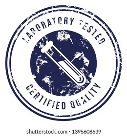Vector Blue Stamp Text Laboratory Tested Stock Vector (Royalty Free ...