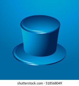 Vector Blue Top Hat Logo Design Stock Vector (Royalty Free) 518568049 ...
