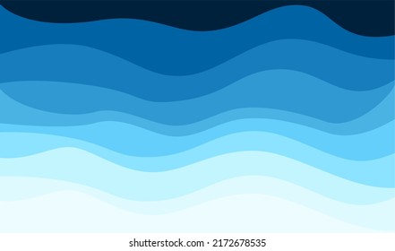 Vector Blue Water Wave Shape Layer Stock Vector (Royalty Free ...