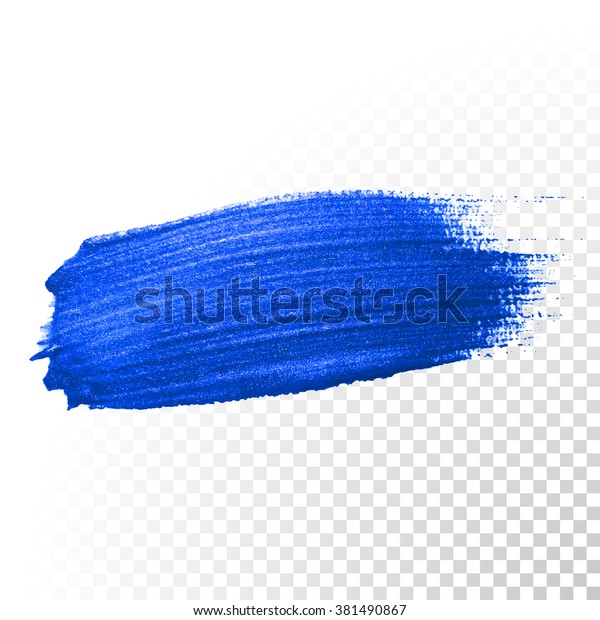 Vector Blue Watercolor Brush Stroke Isolated Stock Vector (Royalty Free ...