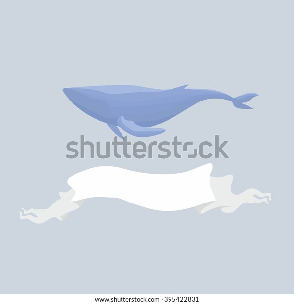 Vector Blue Whale Card Banner Banner: เวกเตอร์สต็อก (ปลอดค่าลิขสิทธิ์ ...