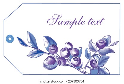Vector Blueberry Label Tag Stock Vector (Royalty Free) 209303734 ...