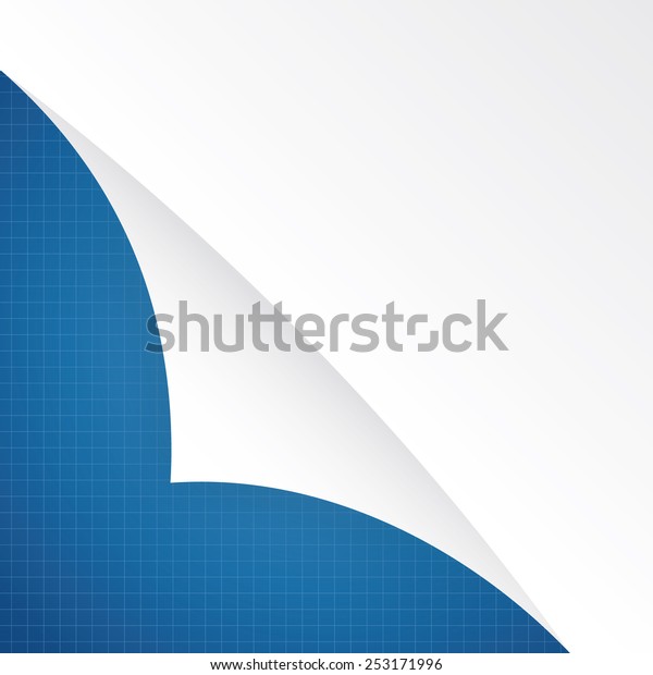 Vector Blueprint Background Rolled Corner Stock Vector (Royalty Free ...