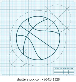 Vector Blueprint Magnify Icon On Engineer Stock Vector (Royalty Free ...