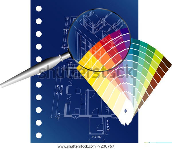 Vector Blueprint Color Palette Stock Vector (Royalty Free) 9230767